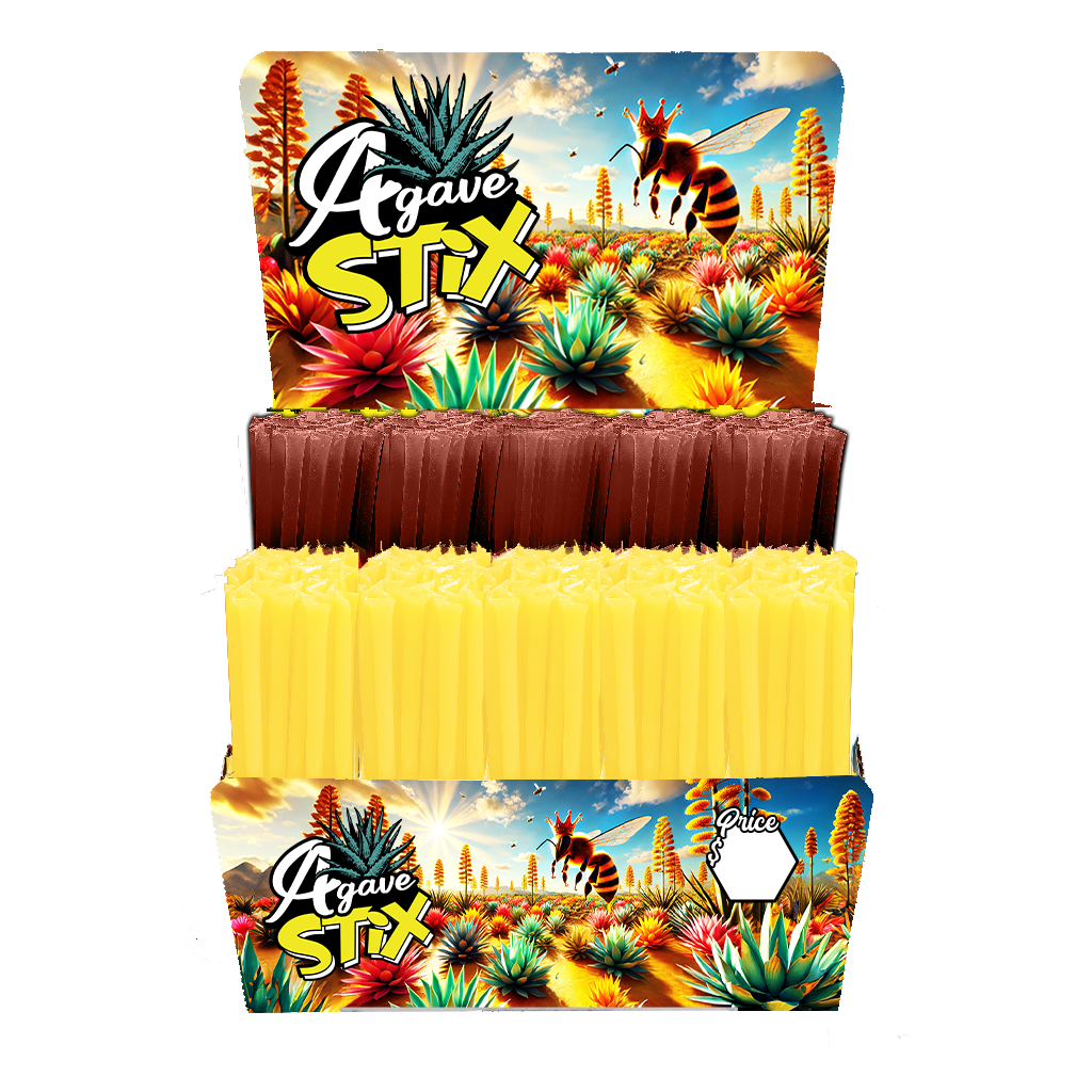 Buy 500 Agave Stix With Display - Light Agave, Caramel Agave - Agave ...