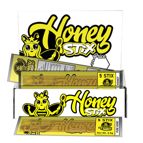 Buy Pure Honey Stix - 20 Packs of 5 Packs with Display - Honey Stix ...