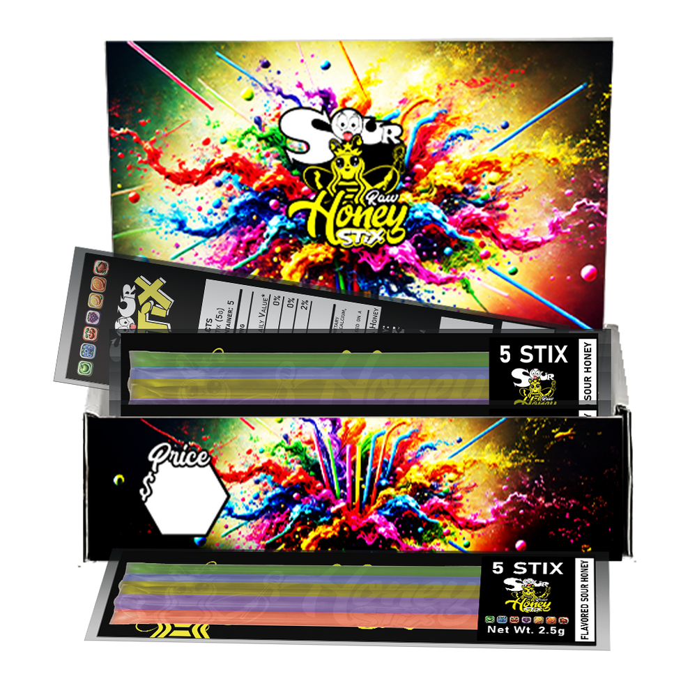 Buy Assorted Sour Honey Stix - 20 Packs of 5 Packs with Display ...